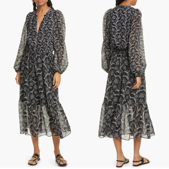 A.L.C. | Dresses | Alc Kate Long Sleeve Cotton Silk Dress | Poshmark
